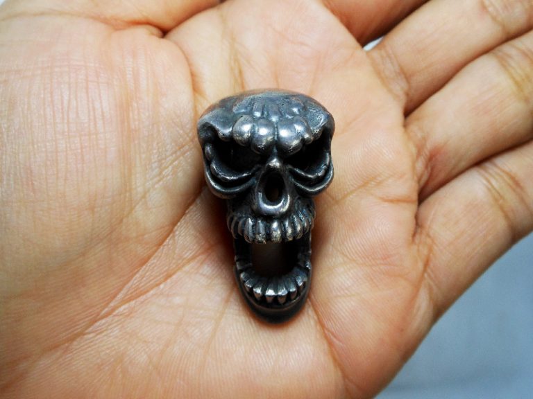Sup Silver Skull Pendant & Key Holder 925 Sterling Silver, Handmade ...