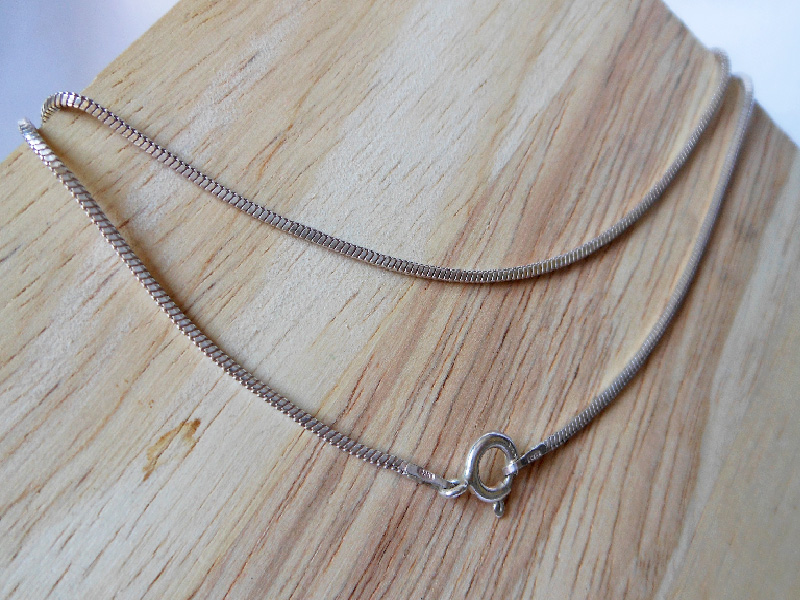 Square Snake Chain Necklace In Sterling Silver | Sup Silver – Sup Silver