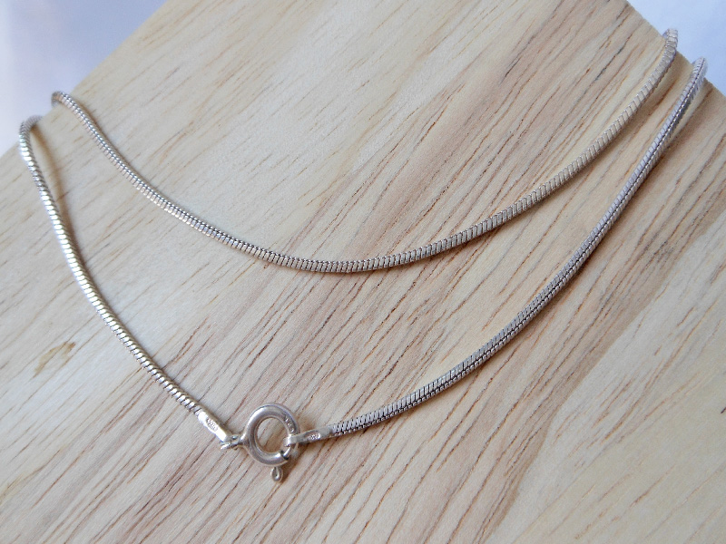 Square Snake Chain Necklace In Sterling Silver | Sup Silver – Sup Silver