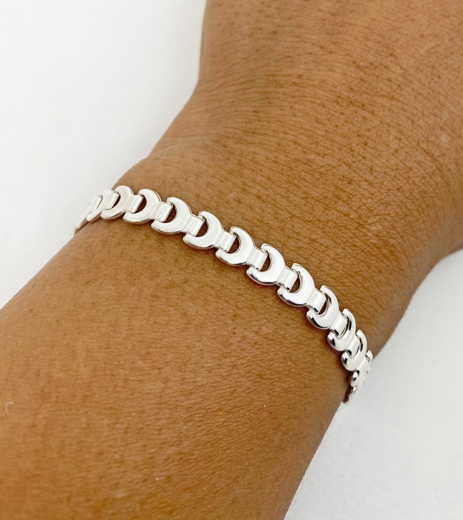 925 Half Circle Chain Bracelet, Half Moon Chain | Sup Silver – Sup Silver