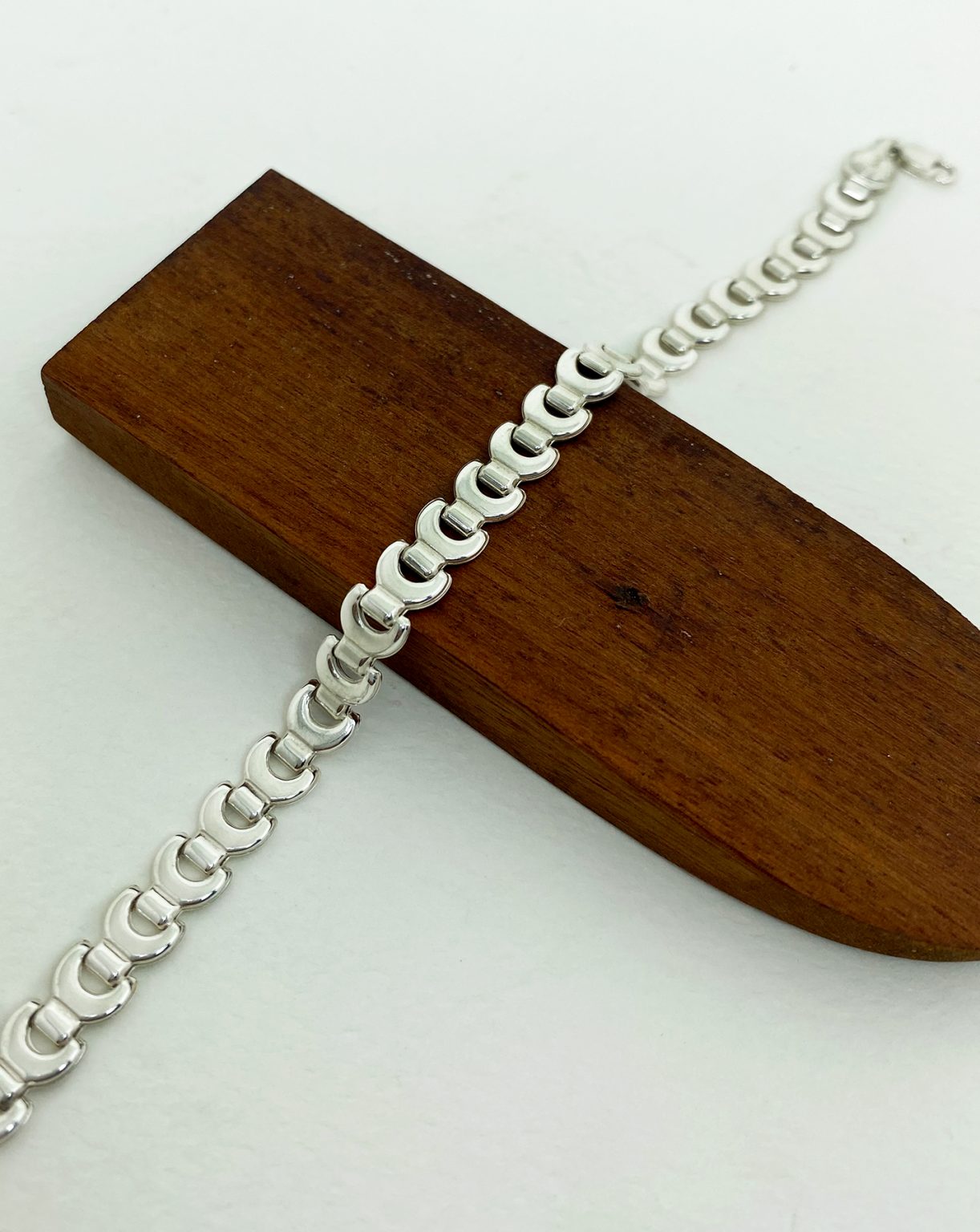 925 Half Circle Chain Bracelet, Half Moon Chain | Sup Silver – Sup Silver