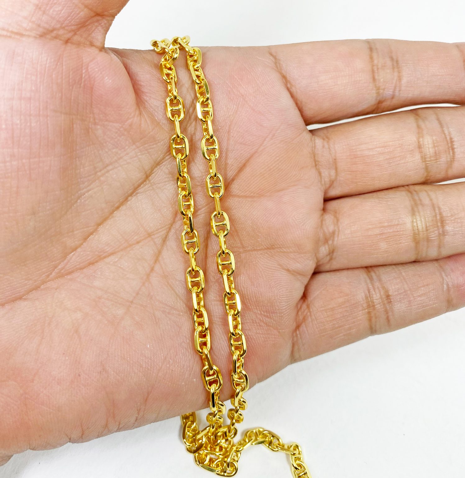 Sup Silver Figure 8 Chain Necklace, Silver Mariner Anchor Link Chain ...